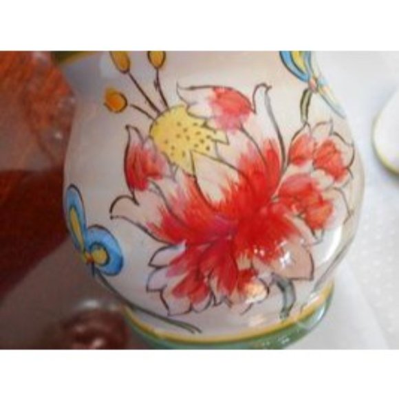 Maxcera | Dining | Maxcera Vanilla Chintz Floral Flowers Leaves Sugar ...